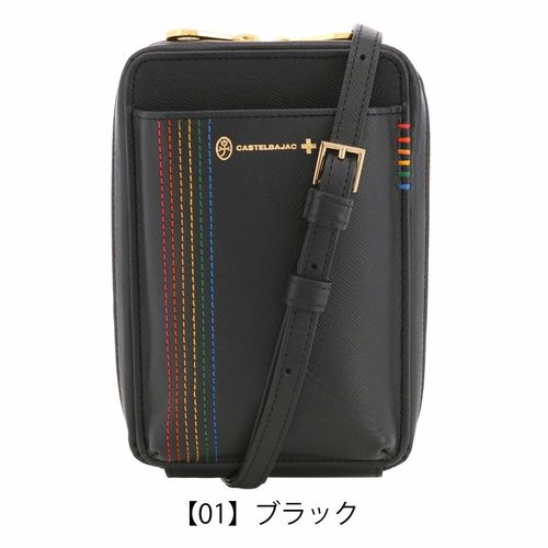 カステルバジャック スマホショルダー 本革 スマホポーチ パスケース