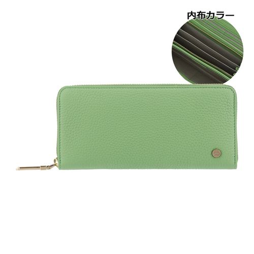 クレイサス 長財布 ラウンドファスナー 本革 レディース ペーシュ